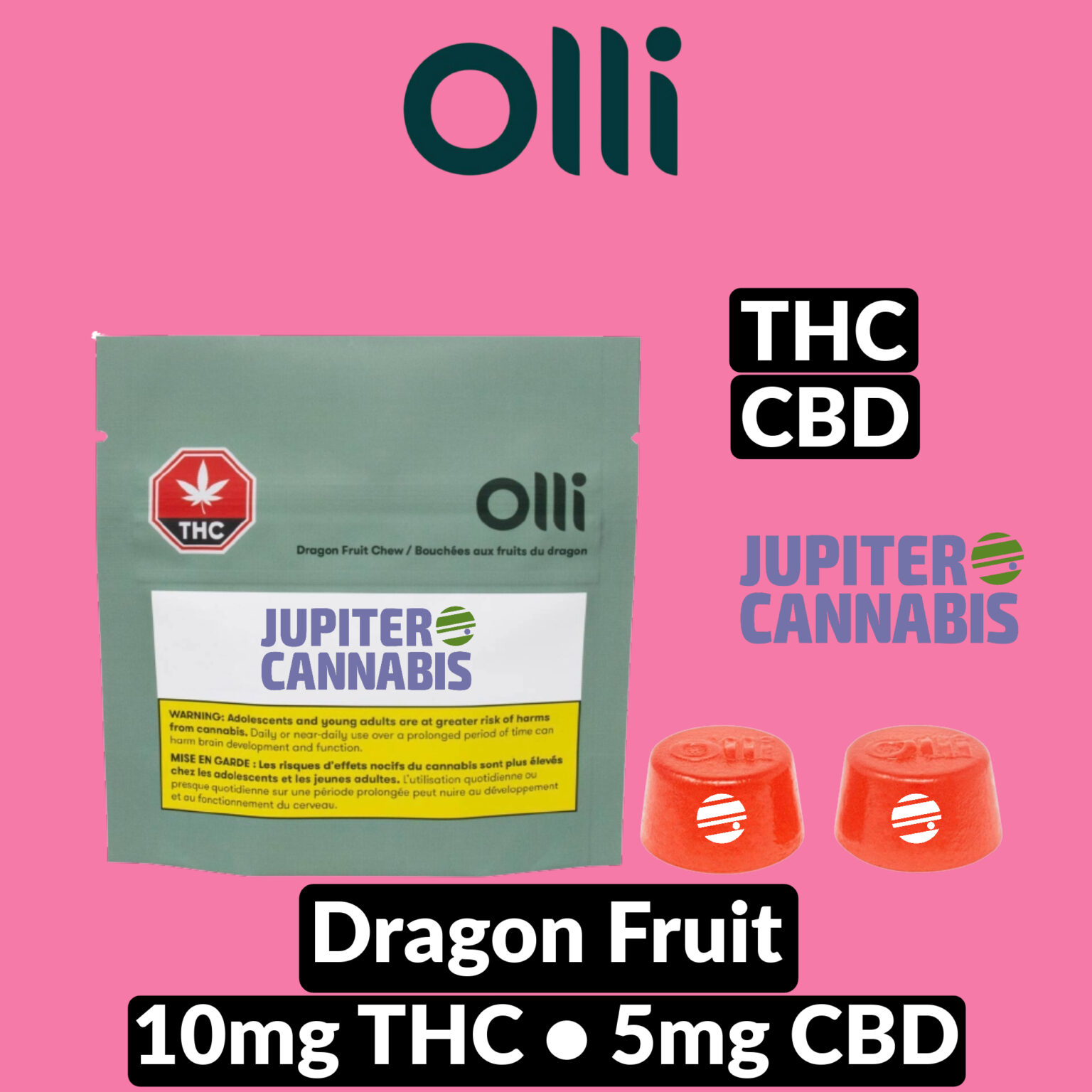 Olli Dragon Fruit Gummies | Jupiter Cannabis Winnipeg