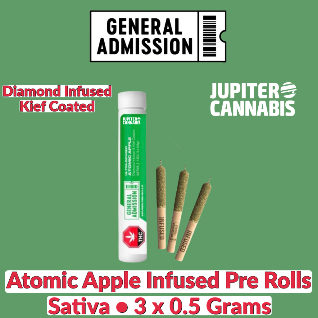 General Admission Atomic Apple Infused Pre Rolls | Jupiter Cannabis ...