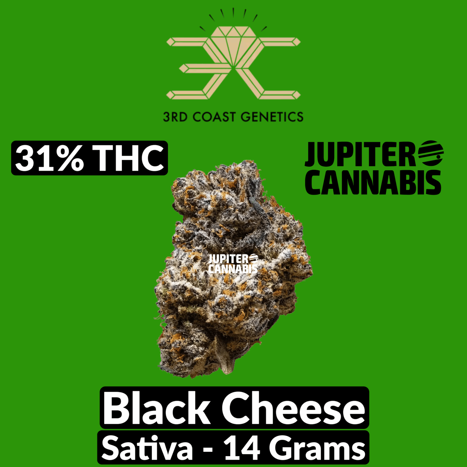 3rd Coast Genetics Black Cheese 14g | Jupiter Cannabis Winnipeg