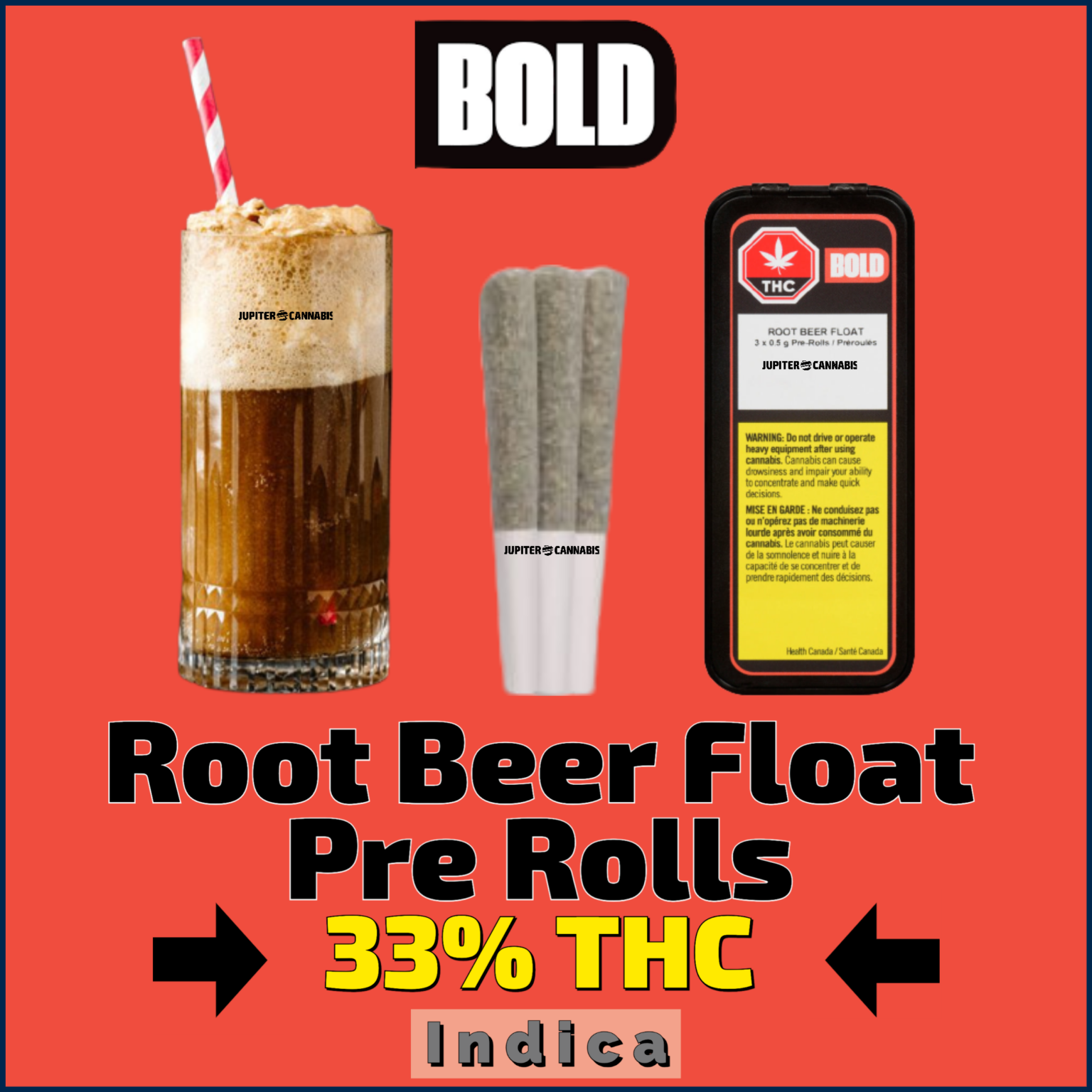 Bold Root Beer Float 3 Pack | Jupiter Cannabis Winnipeg