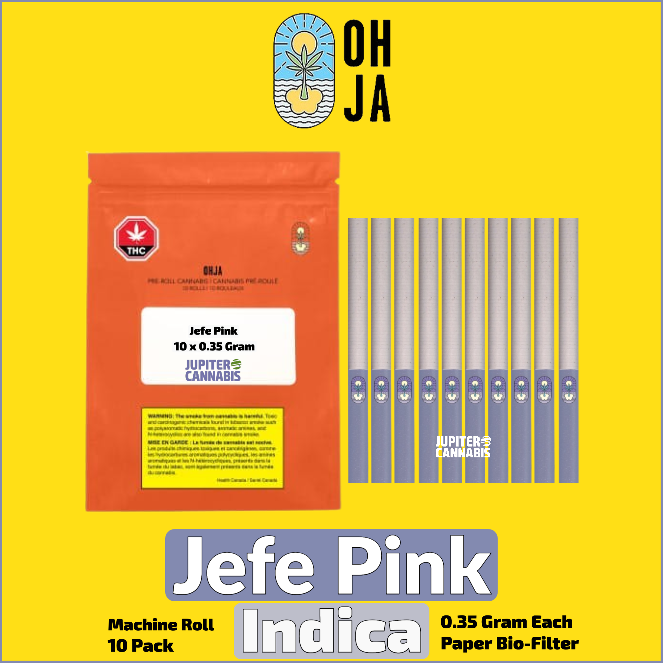 Ohja El Jefe Pink 10 Pack | Jupiter Cannabis Winnipeg