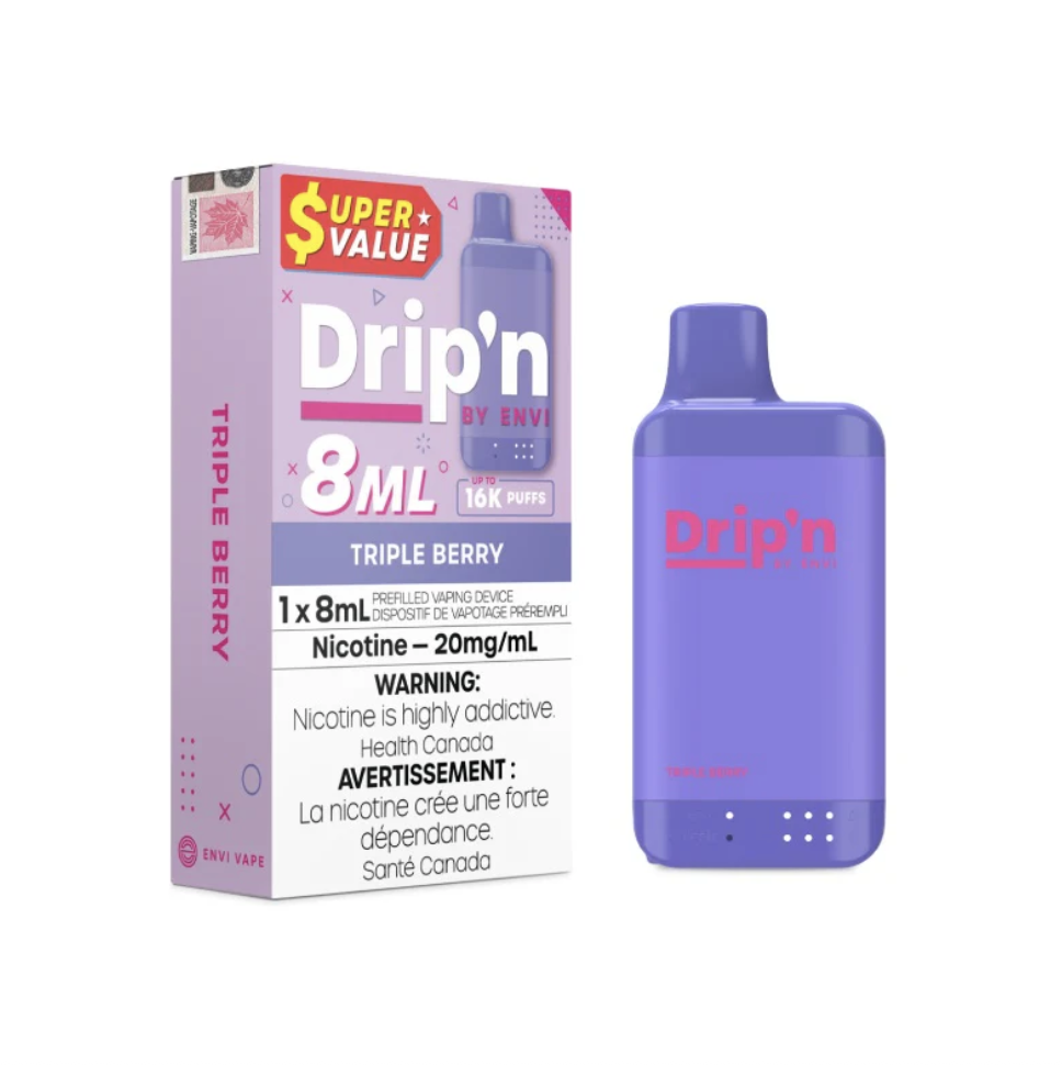 Drip'n 16K Disposable Vape - Triple Berry | Jupiter Cannabis Winnipeg