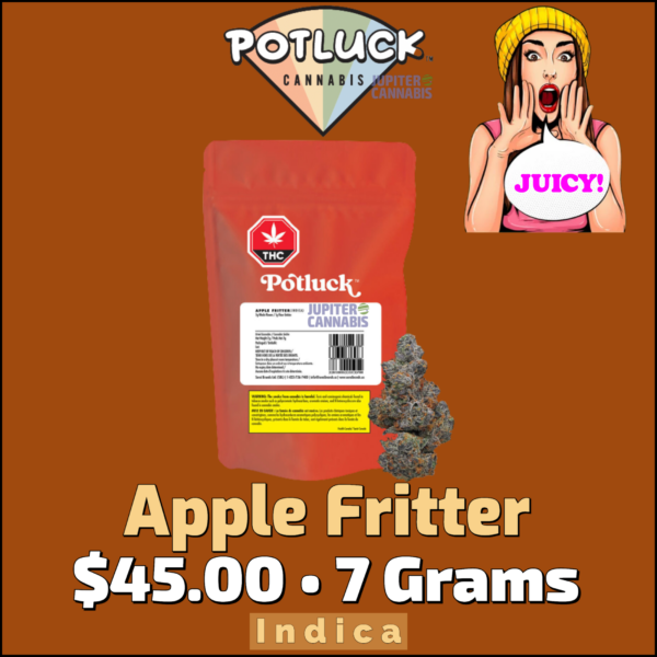 Potluck Apple Fritter (7 Grams For $45.00) | Jupiter Cannabis Winnipeg