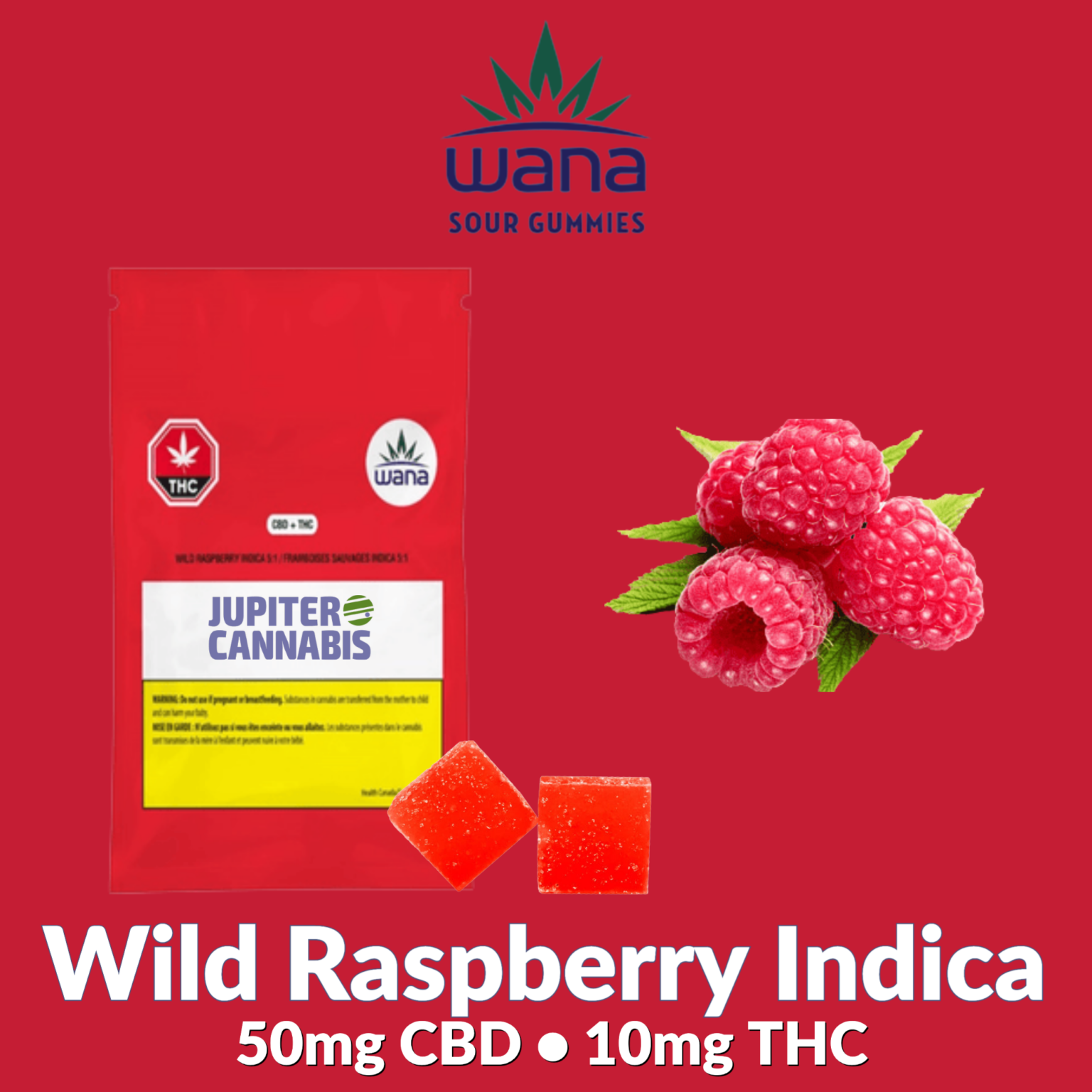 Wana Wild Raspberry Indica 5:1 | Jupiter Cannabis Winnipeg