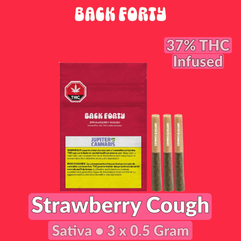 Back Forty Strawberry Cough Infused Pre-Rolls | Jupiter Cannabis Winnipeg
