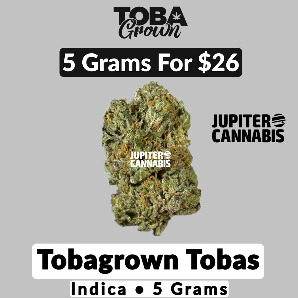 Tobagrown Tobas Indica 5 g | Jupiter Cannabis Winnipeg