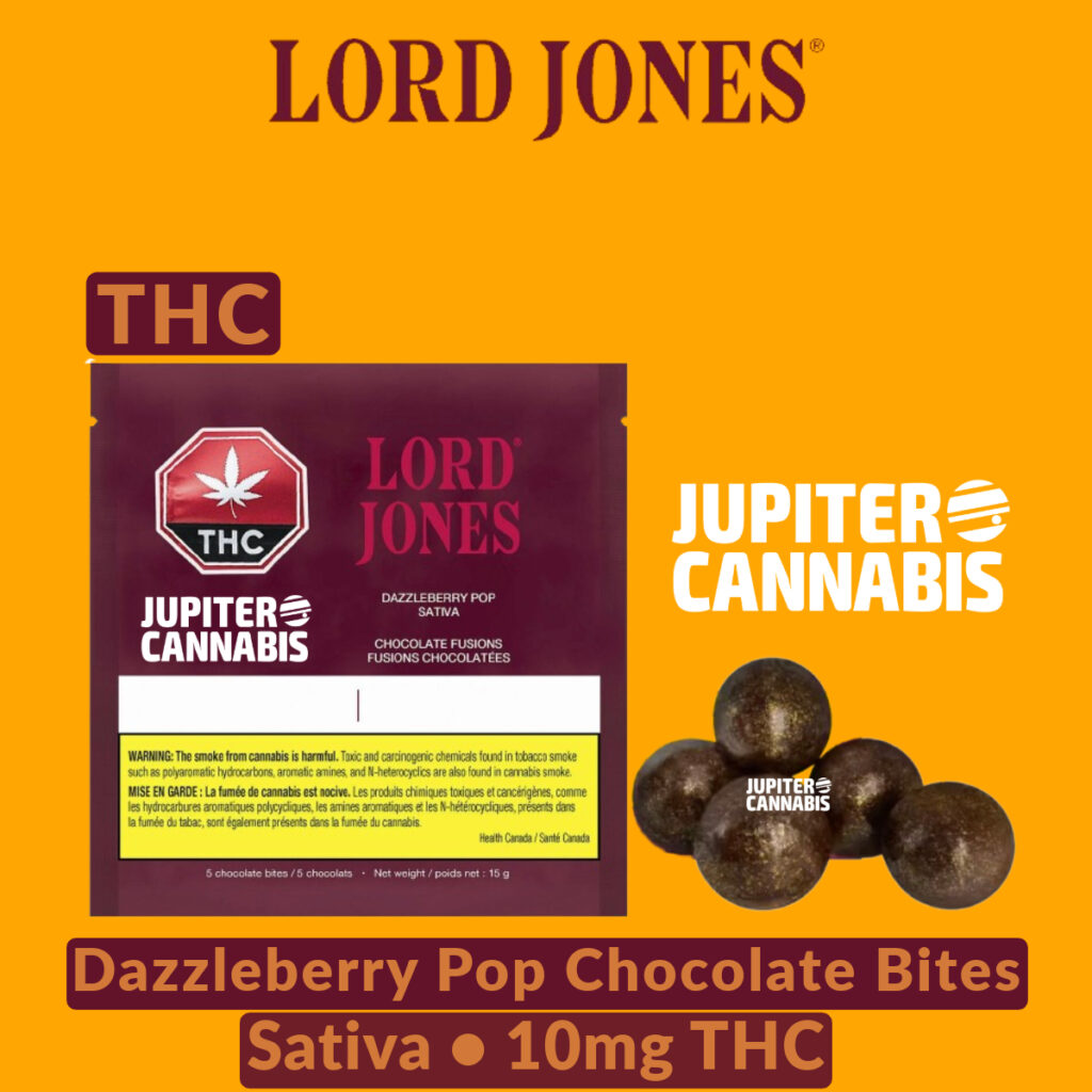 Lord Jones Dazzleberry Pop Chocolate Bites | Jupiter Cannabis Winnipeg