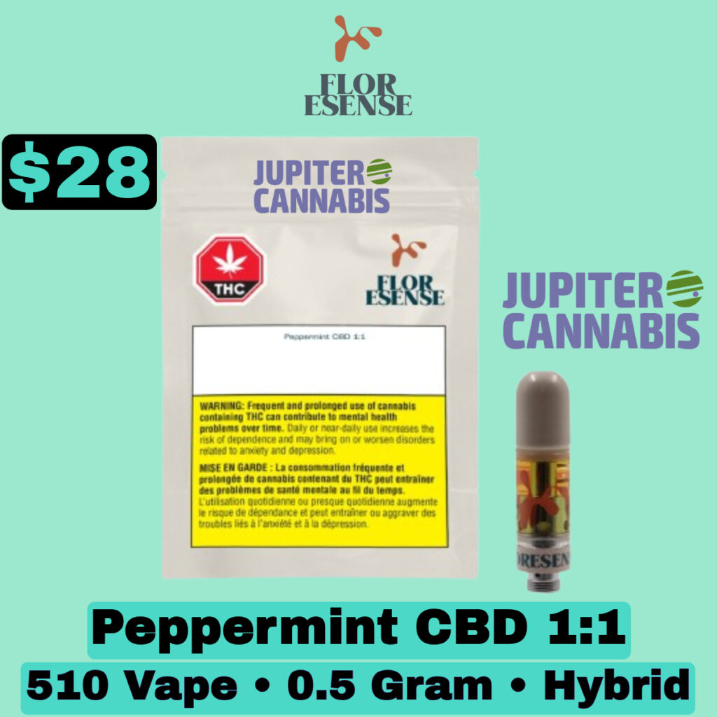 Floresense Peppermint CBD 1:1 0.5g Vape | Jupiter Cannabis Winnipeg
