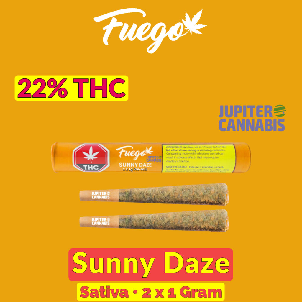 Fuego Sunny Daze 1 Gram Joints 2 Pack | Jupiter Cannabis Winnipeg