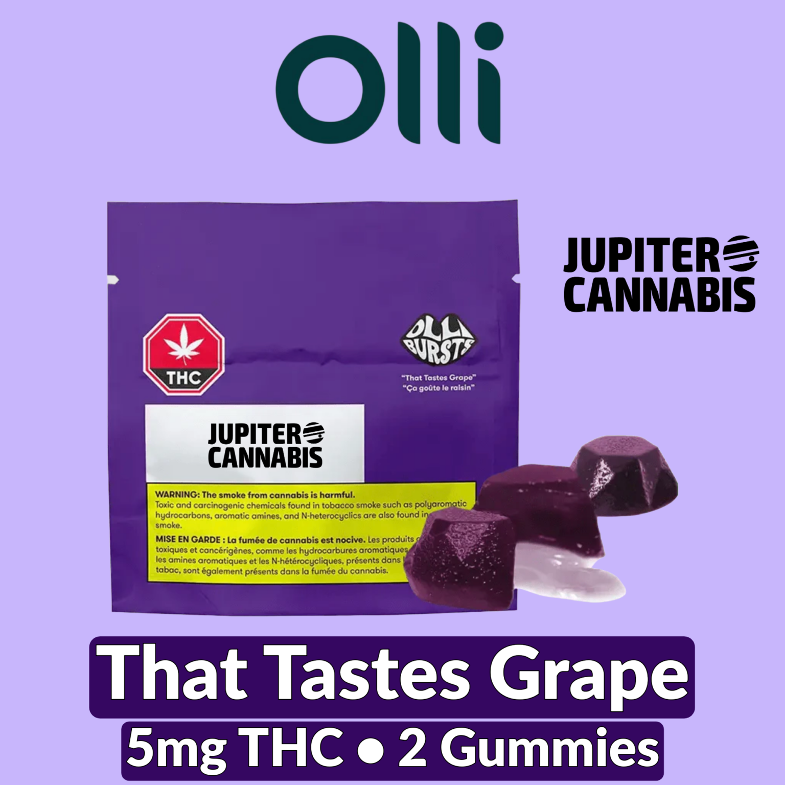 Olli Bursts That Tastes Like Grape Gummies | Jupiter Cannabis Winnipeg